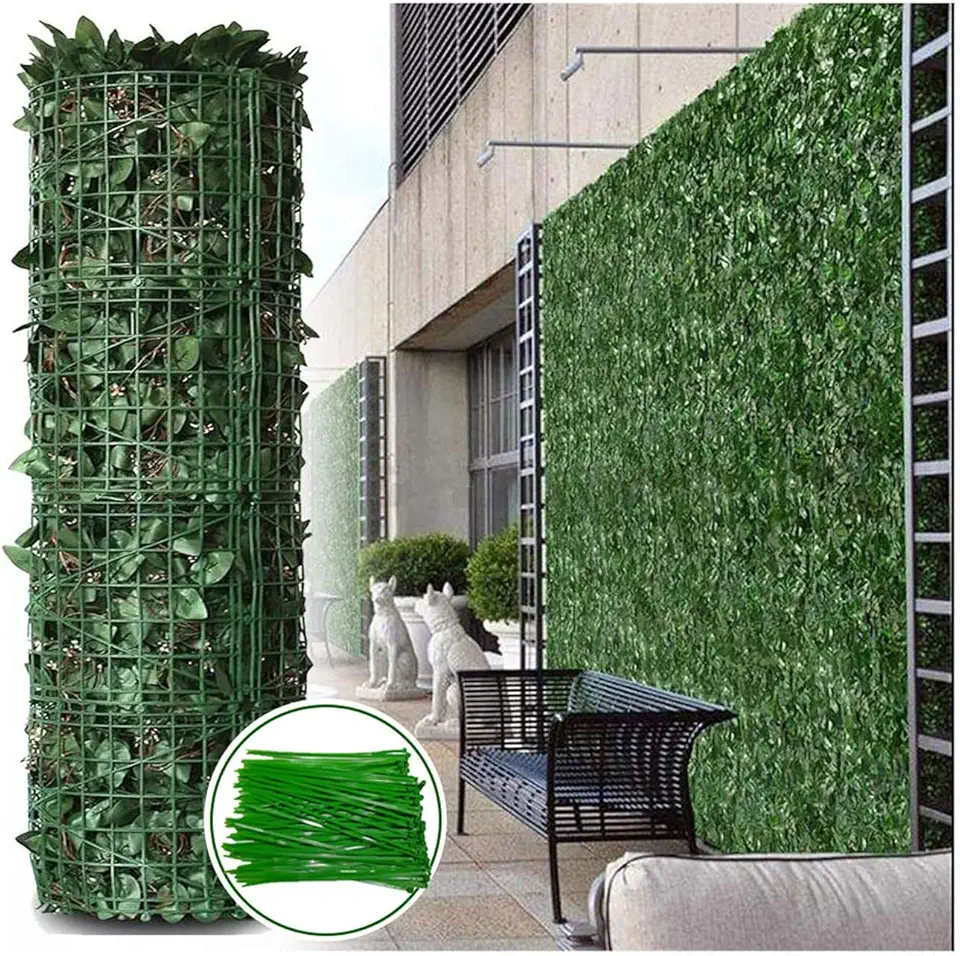 Artificial Leaf Trellis Hedge Privacy Fence Leaf Landscaping Outdoor ...