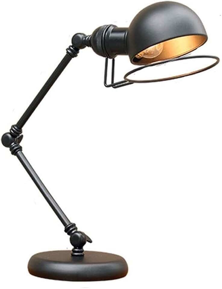 Modern Adjustable Double Swing Arm Desk Lamp Lantern with Shade Long ...