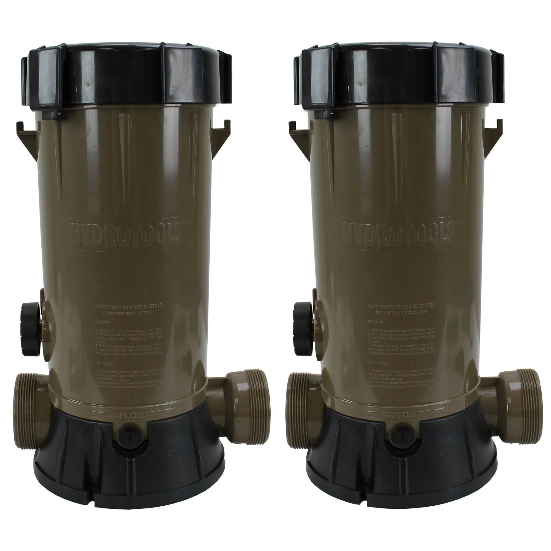 Hydro Tools Automatic Inline Above Ground Swimming Pool Chlorinator (2 ...