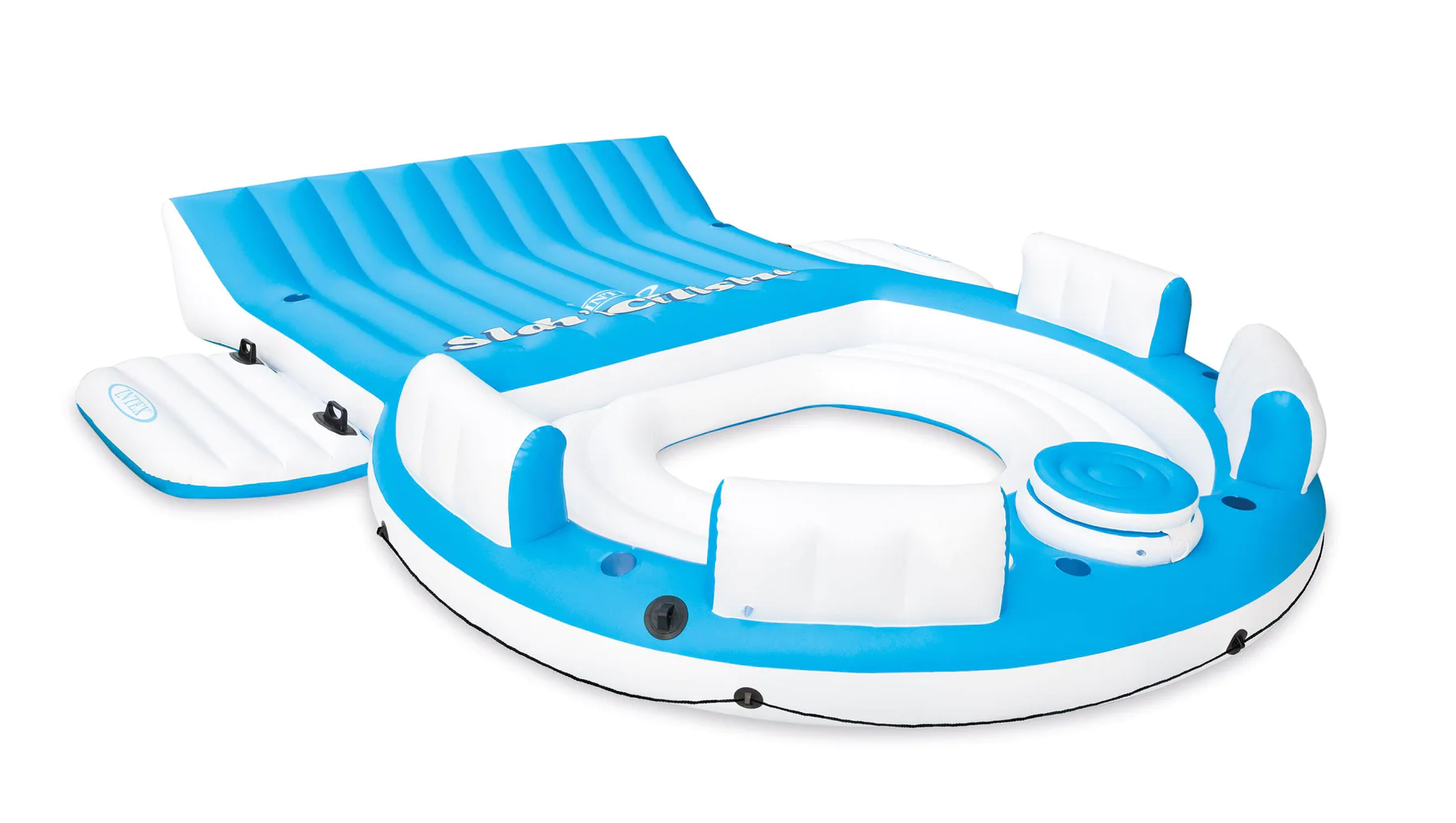 Intex Relaxation Island Inflatable Seated Floating Water Lounge Raft ...
