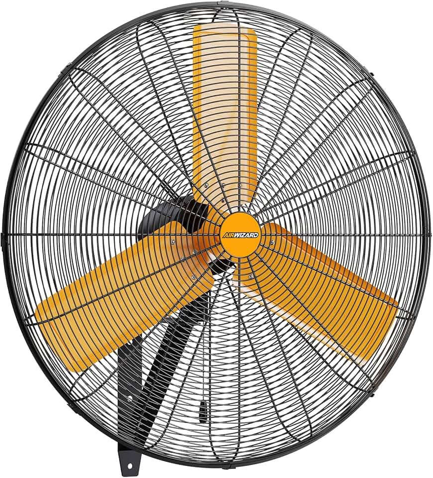 24 inch Oscillating High Velocity Wall Mount Fan, 7600 CFM Industrial ...