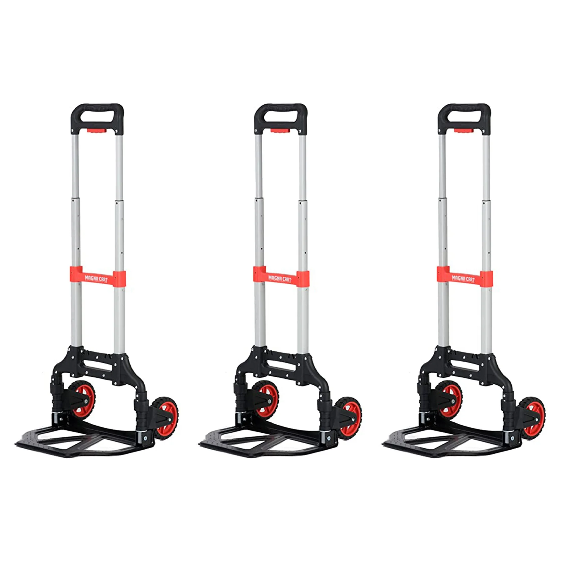 Magna Cart Extendable 150lb Capacity Folding Hand Truck Dolly Cart (3 ...