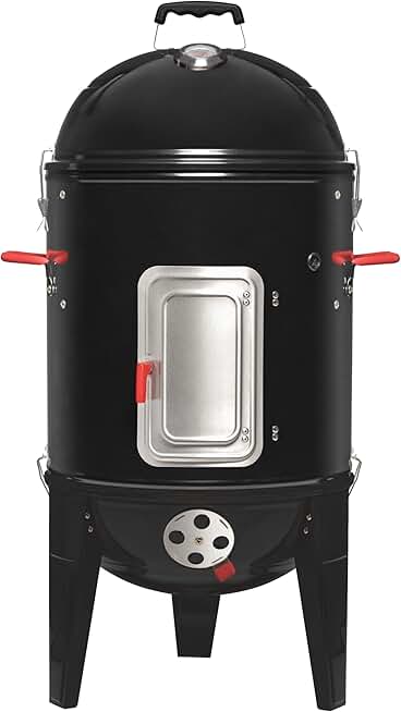 K2 SMOKEGUARDIAN ELITETOWER, Outdoor Charcoal Smoker with Rib Hanger ...