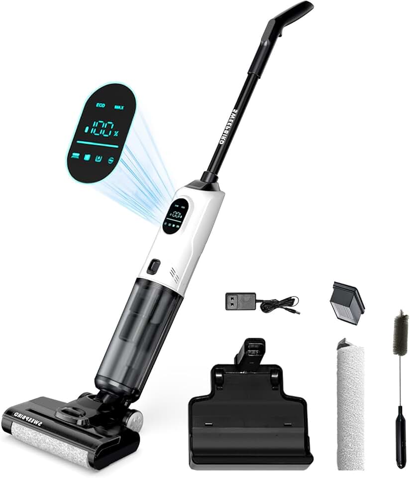 SWEEPBIRD Pro Wet and Dry Vacuum Cleaner, Cordless Hardwood Floors ...