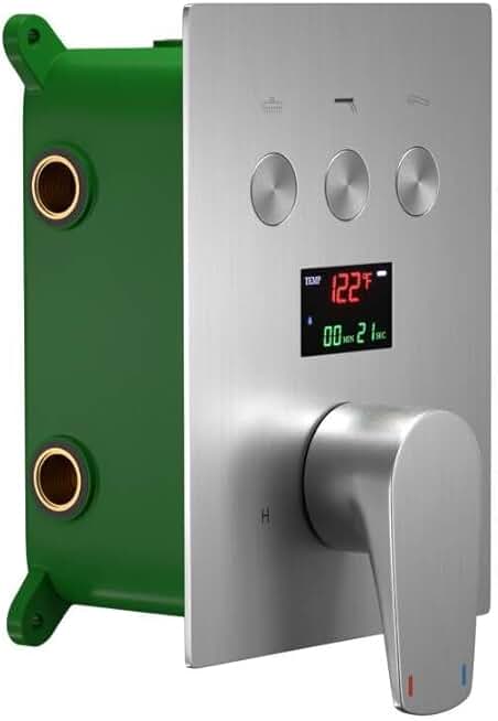 3 Way Shower Mixer Valve Digital Display Three Function Shower Diverter ...