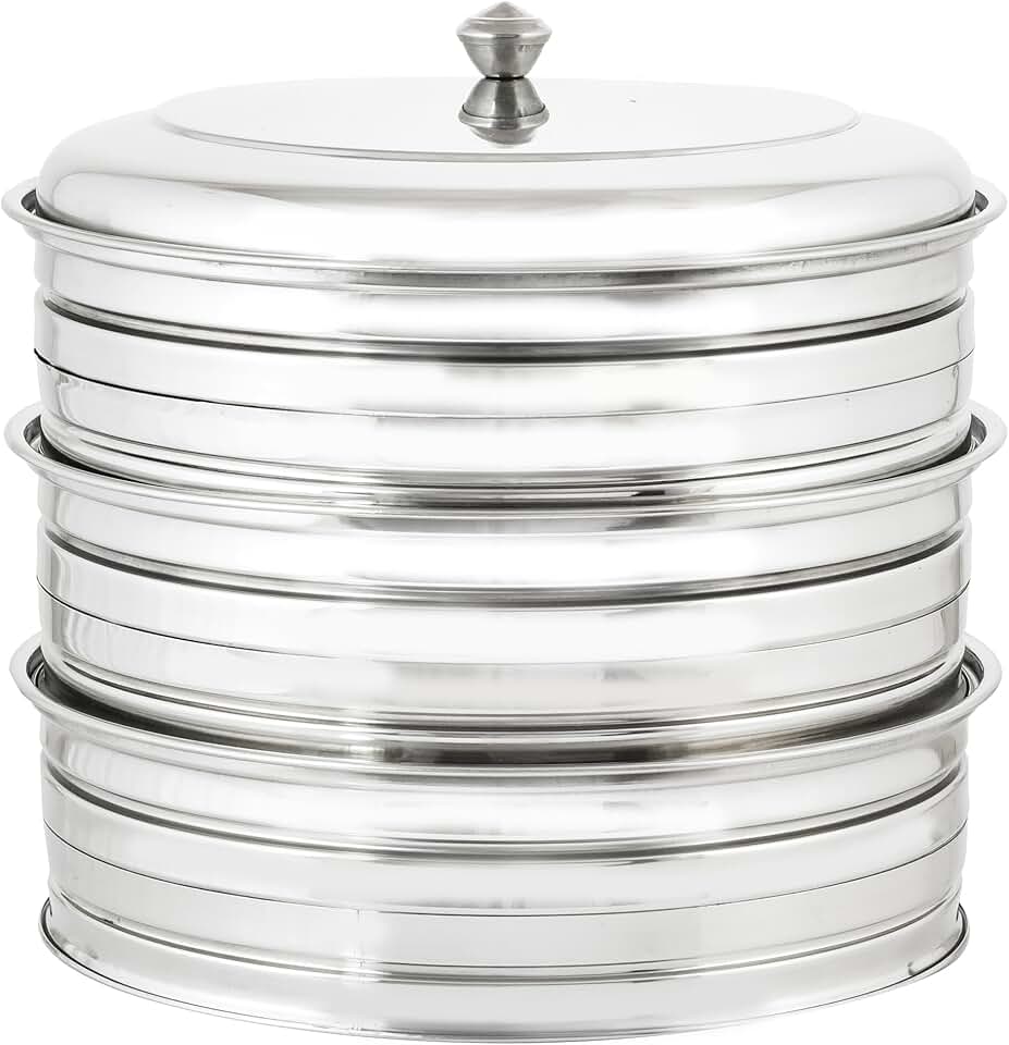VJR Christian Holy Communion Tray with LId- Pack of 3 Silver Stainless ...