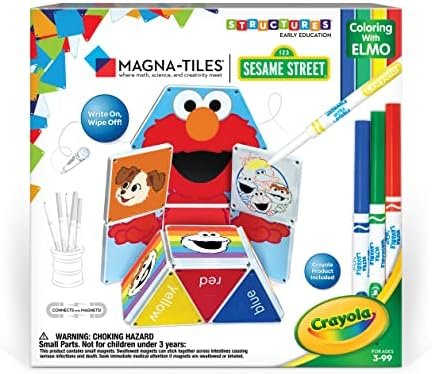 Createon Sesame Street Coloring With Elmo Doodle Tile Set The Original ...