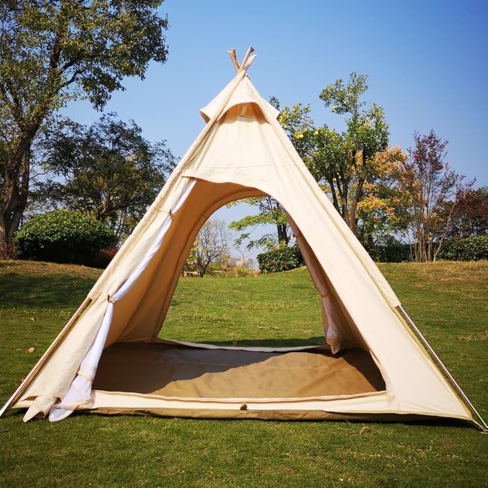 Latourreg 2 Person Outdoor Camping of 2M Canvas Camping Pyramid Tent ...