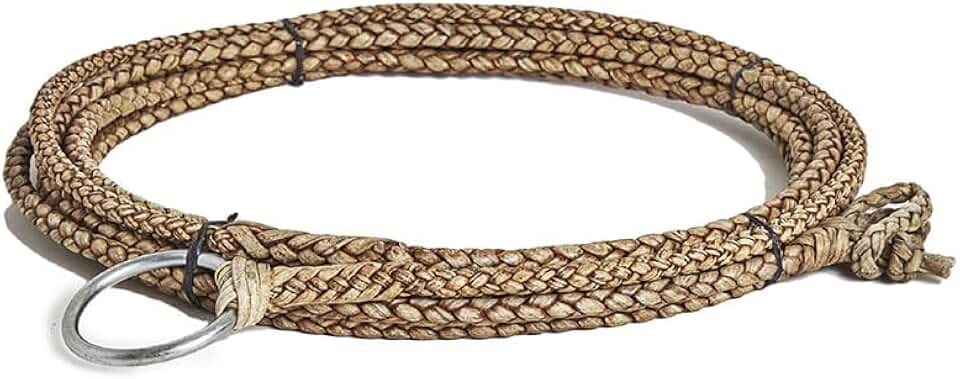 Ranch Rope Lariat Lasso Reata. Rawhide Leather Braided 4, 6 & 8 Cords ...