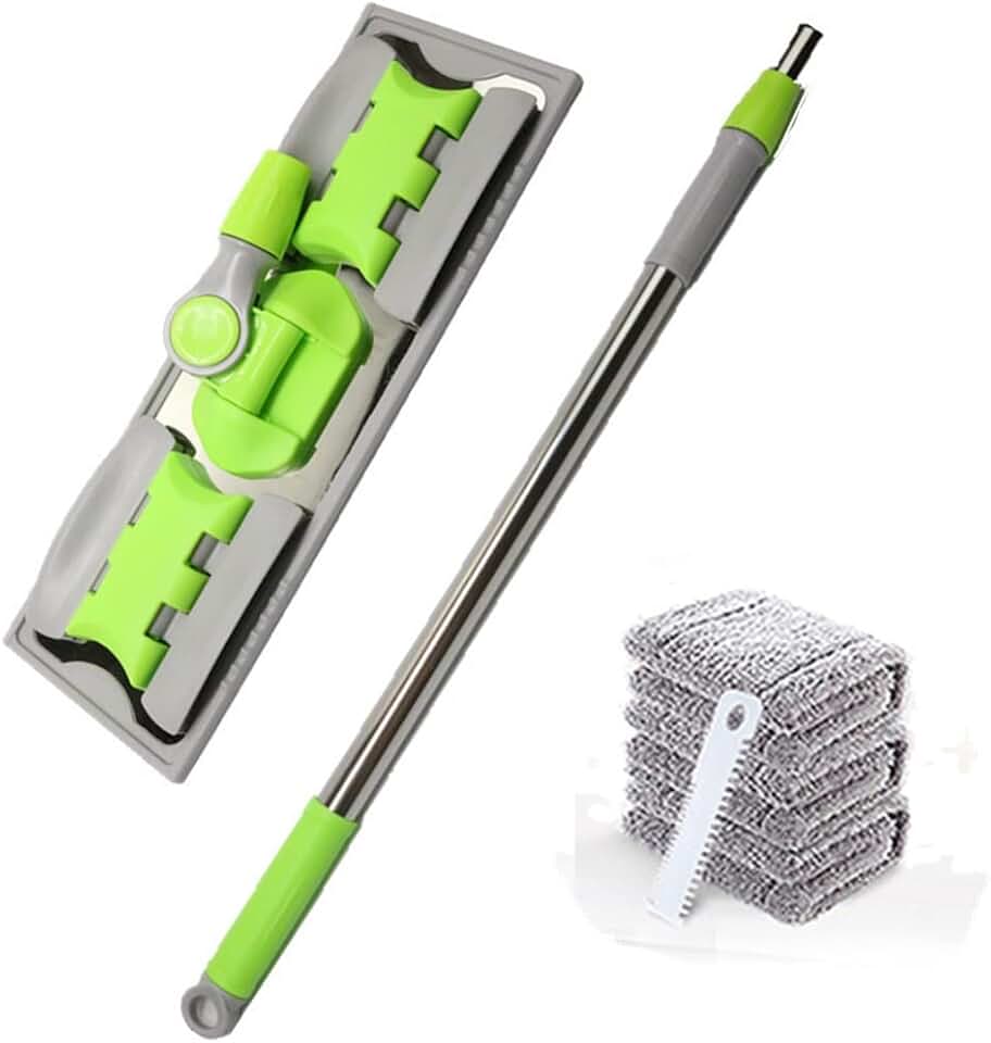 Household Flat Mop Floor Cleaning Mops Bucket Dust Easy Broom Rotating ...