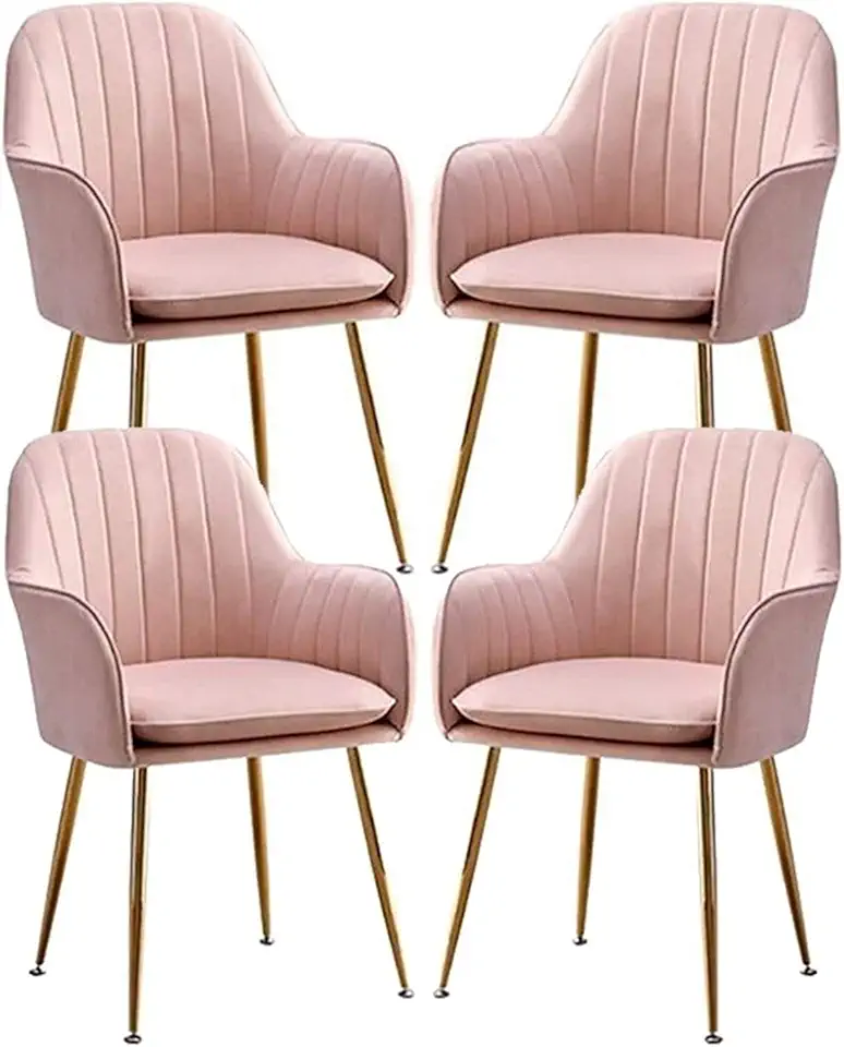 Modern Kitchen Dining Room Chairs Velvet Dining Chairs Set of 4 Metal ...