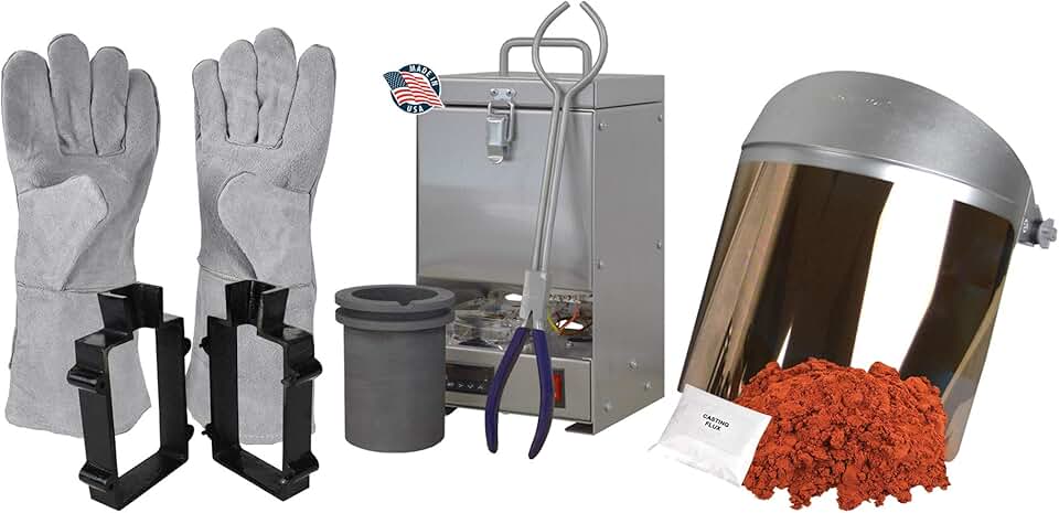 100 Oz QuikMelt Tabletop Furnace Sand Casting Set 5 Lbs Petrobond ...