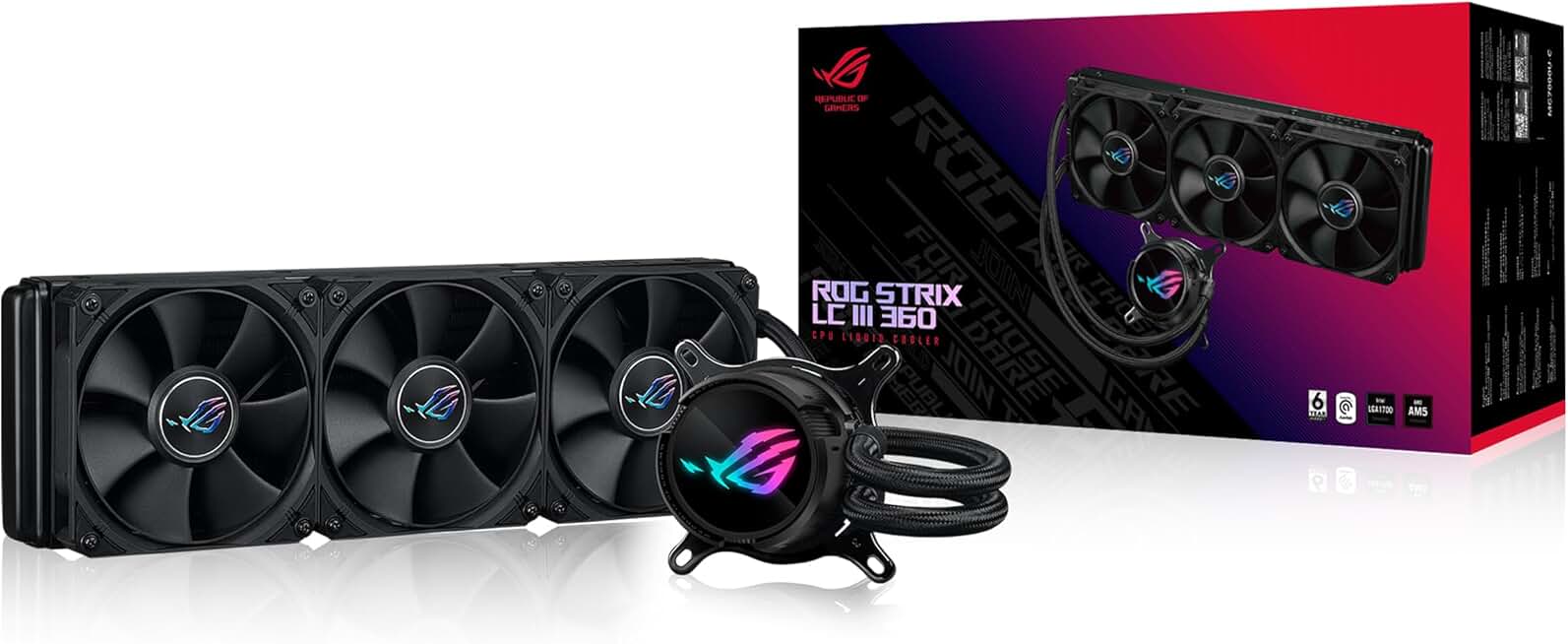 ASUS ROG Strix LC III 360 All-in-one CPU Liquid Cooler with 360 ...