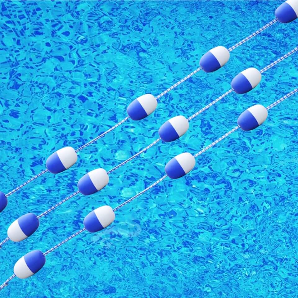 Pool Floating Barrier Blue White Safety Rope Float Kits - 1-10m Long ...