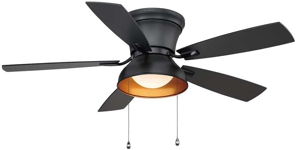 Banneret u00a052 in. LED Natural Iron Ceiling Fan with Light - Costco ...