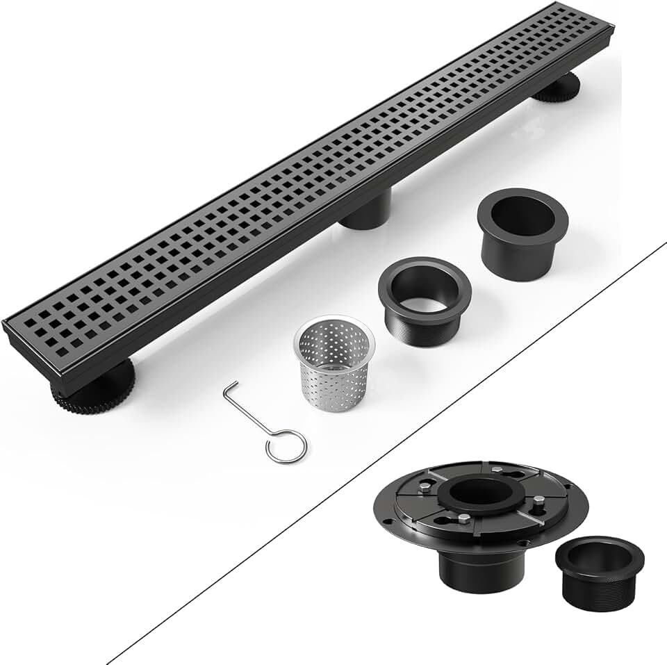 ABS and PVC Material Shower Floor Drain Base Flange with Rubber Coupler ...