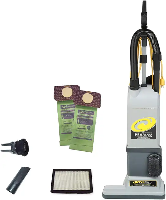 ProTeam ProForce 1500XP Bagged Upright Vacuum Cleaner with HEPA Media ...