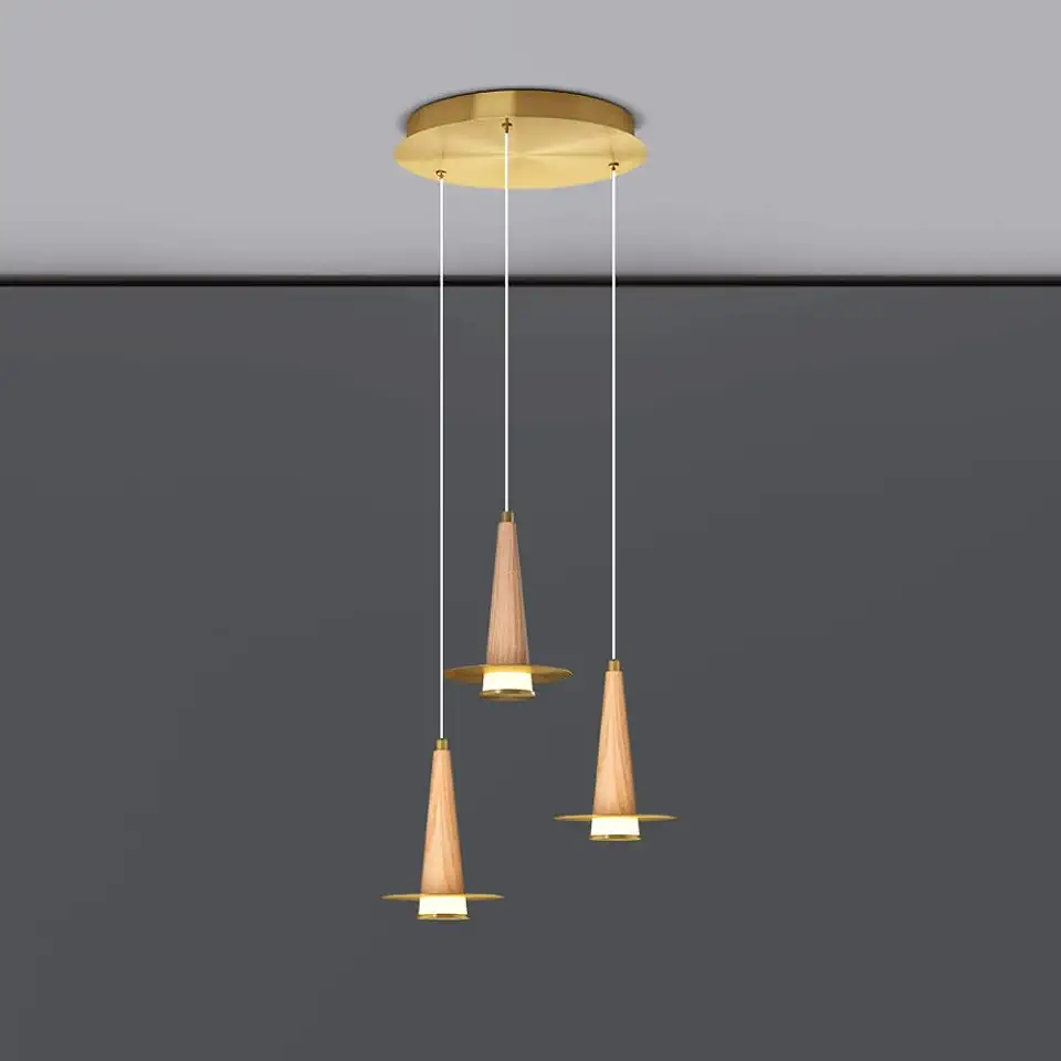 Led Brass Hanging Chandelier Lamp Dining Table Cluster Lighting Fixture ...