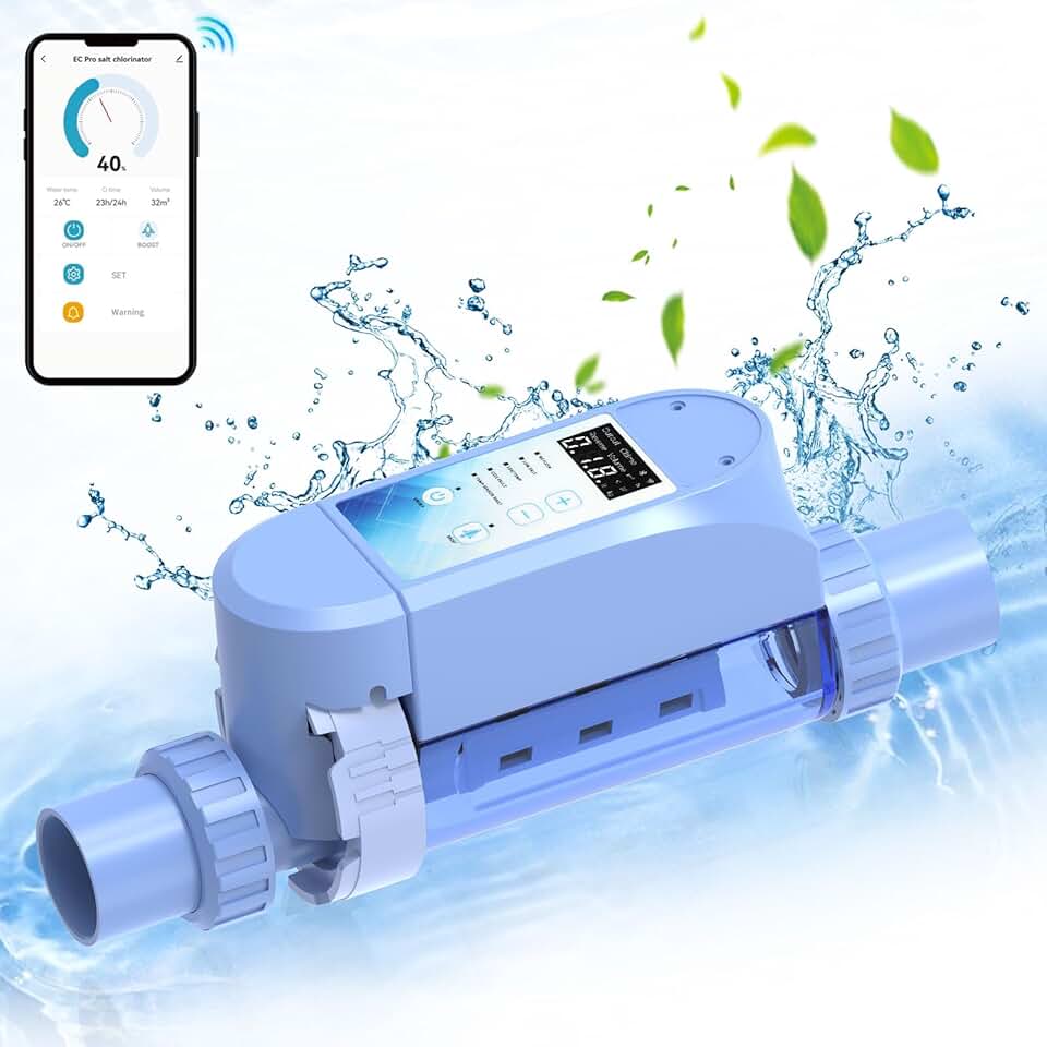 Salt Chlorine Generator - Up to 16,000 Gallons Pool, Saltwater Pool ...