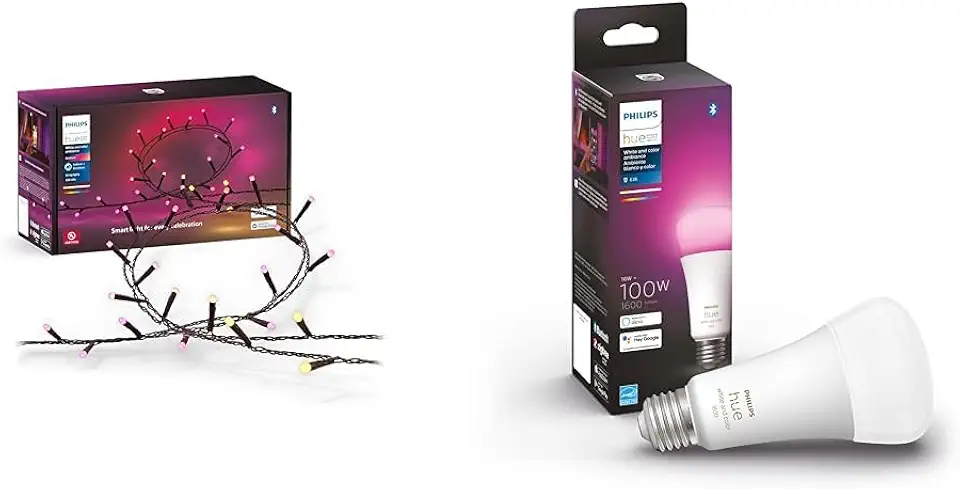 Philips Hue Indoor and Outdoor Decor 65-Foot Festavia String Lights ...