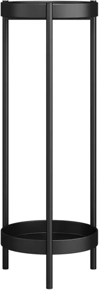 Metal Plant Stand,Indoor Outdoor 2 Tiers Tall Plant Stands, Waterproof ...