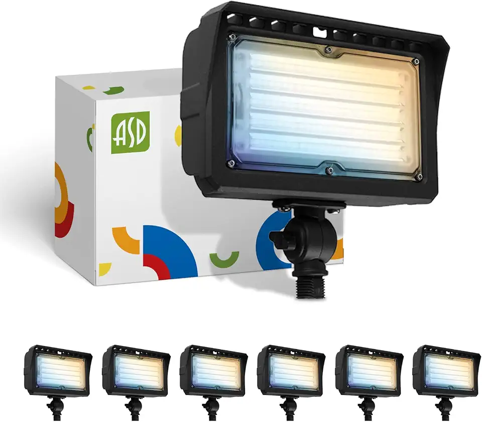 5CCT LED Flood Light Outdoor Knuckle Mount, 50W IP65 Waterproof 120 ...