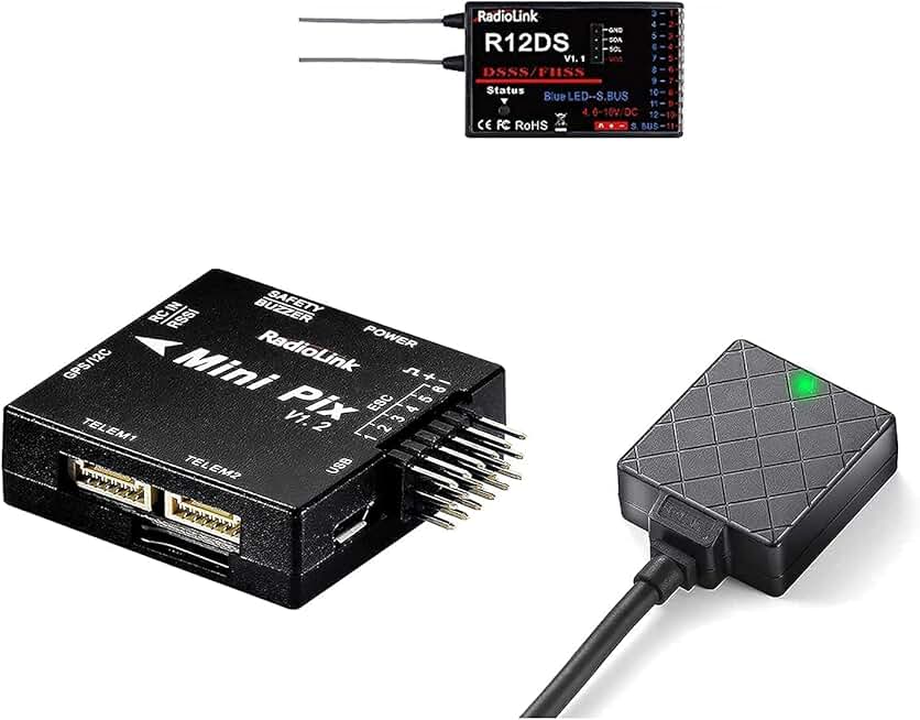 Radiolink R12DS Receiver & Mini PIX Flight Controller FC & M8N TS100 ...