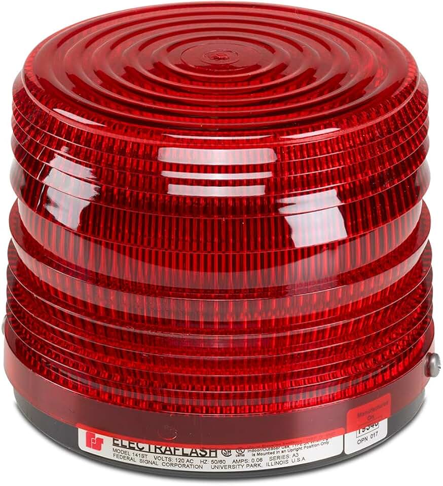 Federal Signal Warning Light, Strobe Tube, Red, 120VAC (141ST-120R ...
