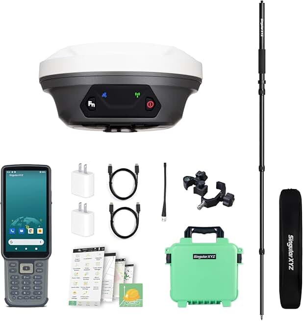 E1 GNSS Surveying System with Carbon Fiber Rover Rod - Complete RTK Solution - Arizona Outlet