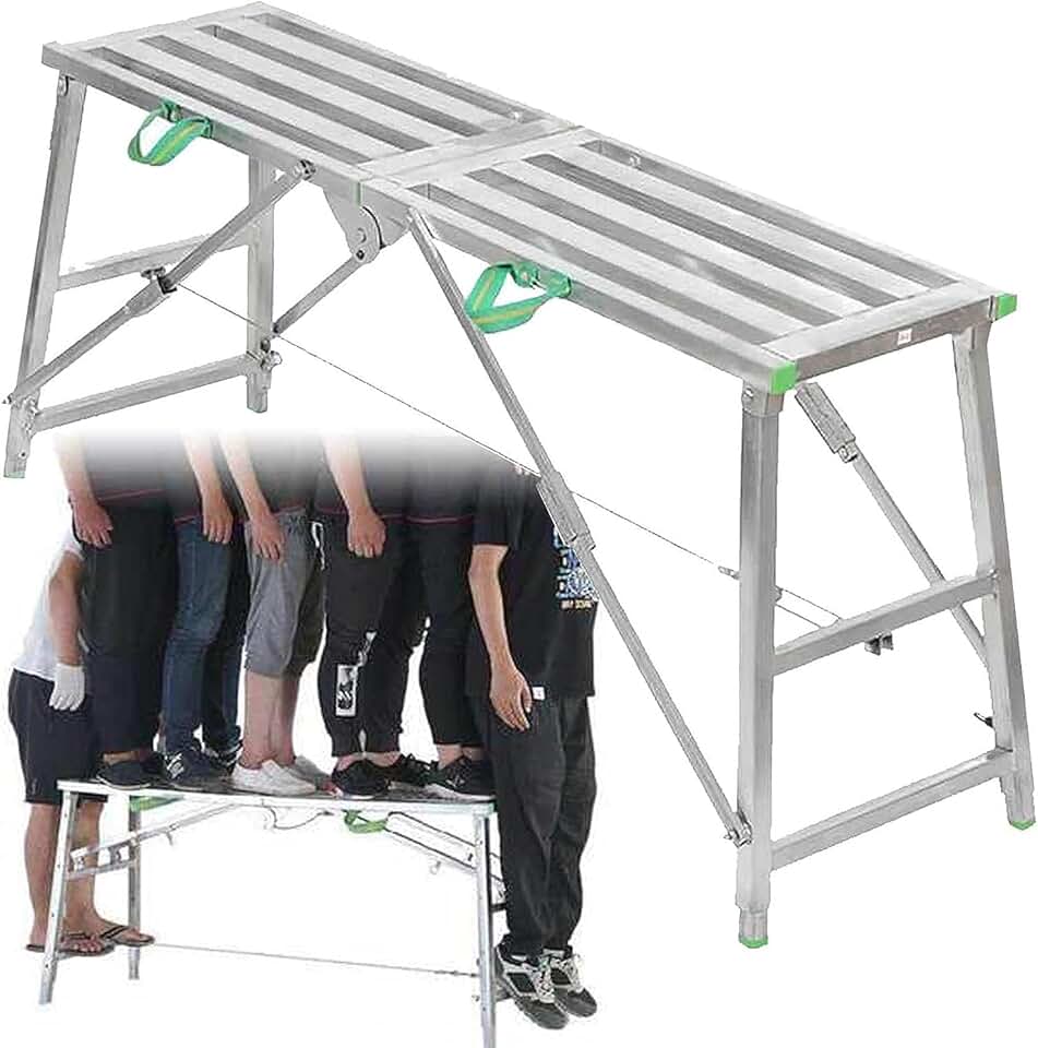 Work Platform Adjustable Height Scaffolding Equipment, Portable Folding ...