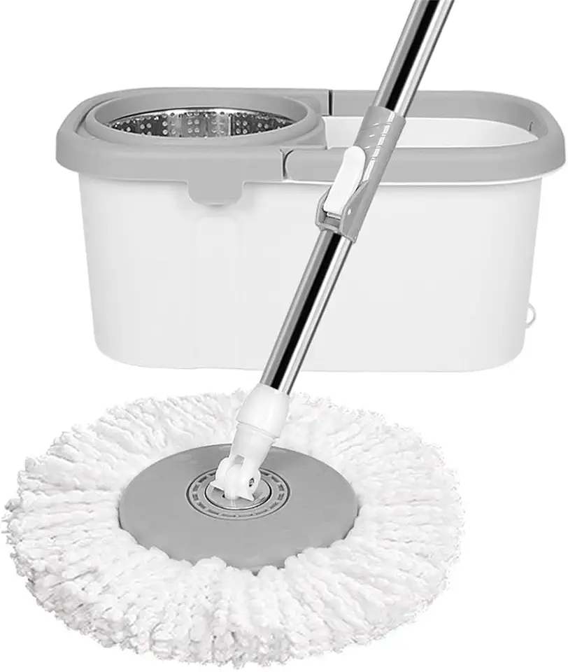 No Hand Wash Mop Household Rotary Mop Mop Bucket Set Dry and Wet Mop ...