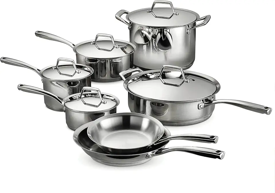 Tramontina Cookware Set Stainless Steel Tri-Ply Base, 80101/203DS ...