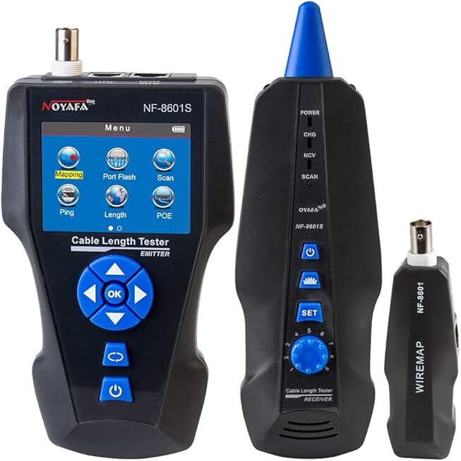 NOYAFA Network Cable Tester,AT278 TDR Multi-functional LCD Tracker For ...