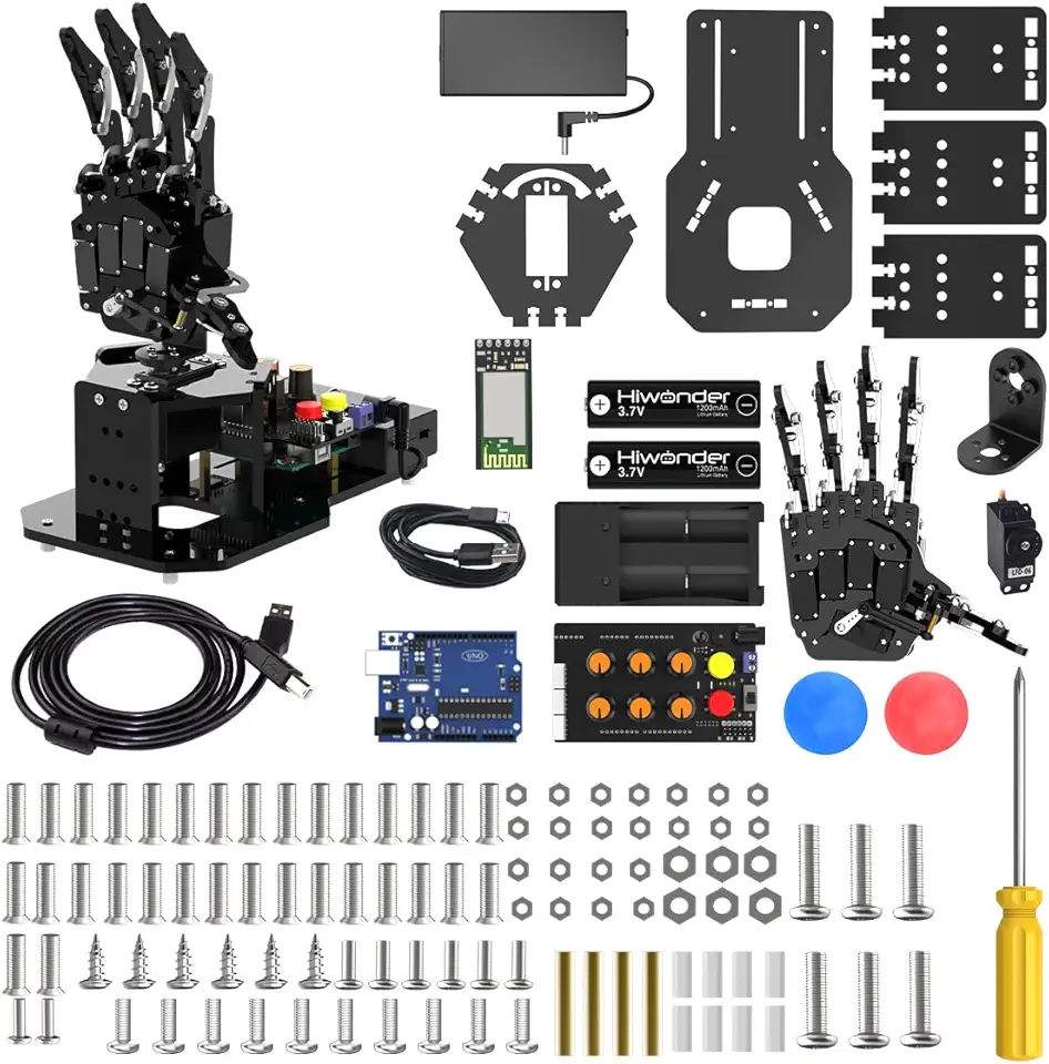 Robot Hand With Arduino Uno Open Source Ai Bionic Robotic Hand Five Fingers Solely Movement