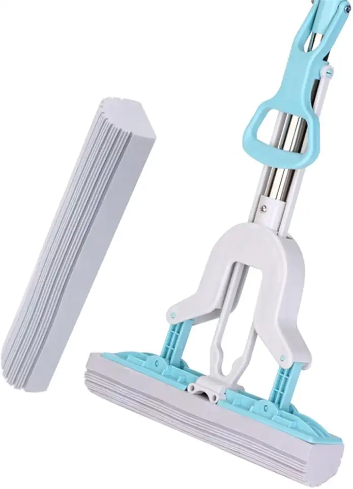 V-Shaped Cotton Mop Sponge Mop for Floor Tiles Absorbent Floor Mop ...