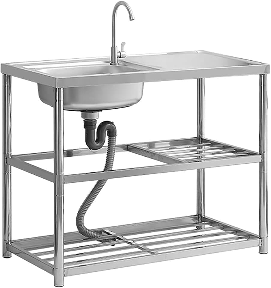 Stainless Steel Utility Sink With Legs,freestanding Kitchen Sink,sink ...