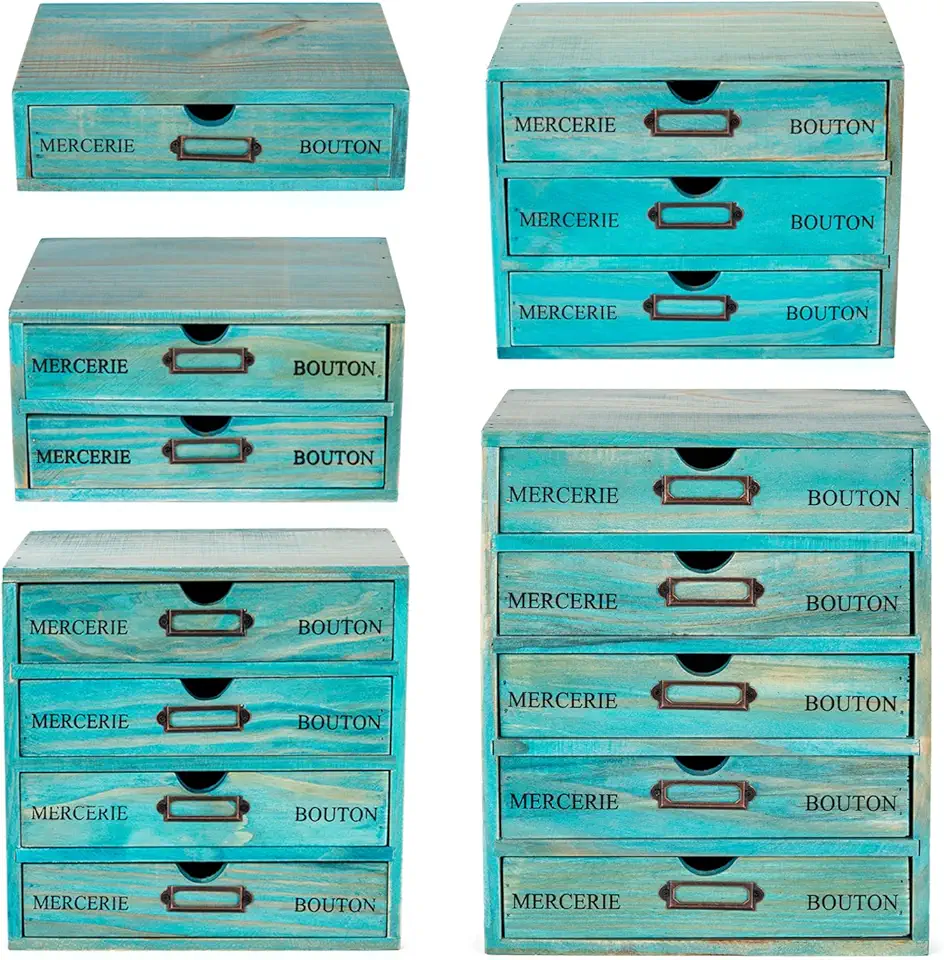 5-piece Full Matching Set Turquoise Wooden Cabinets,European Country ...