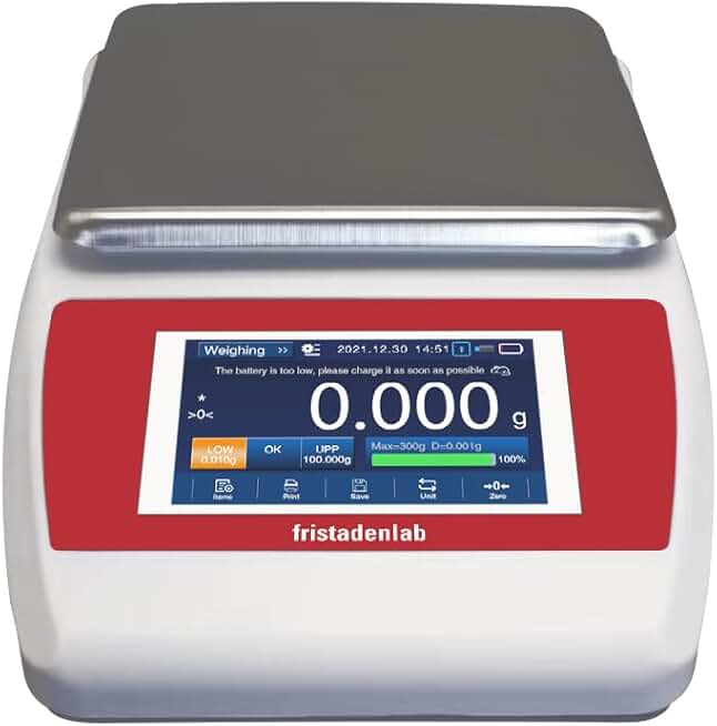 Fristaden Lab High Precision Touch Screen Electronic Balance, 2000g x 0 ...