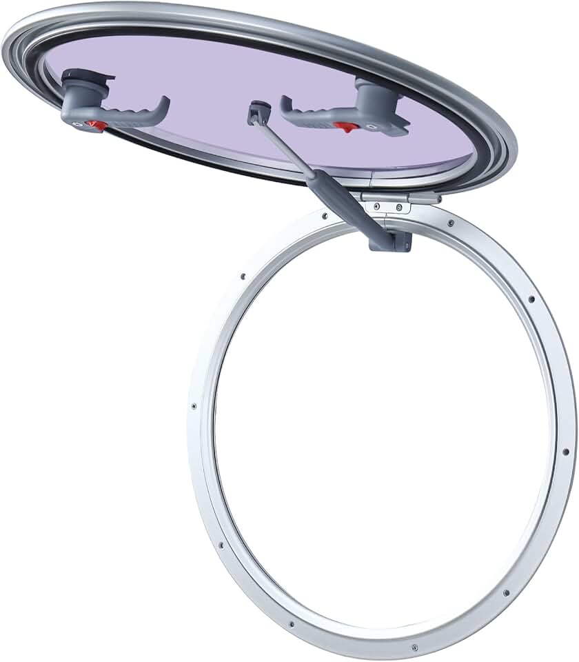 Amarine Made 21.4 in Porthole Window, Anodized Aluminum Boat Window ...