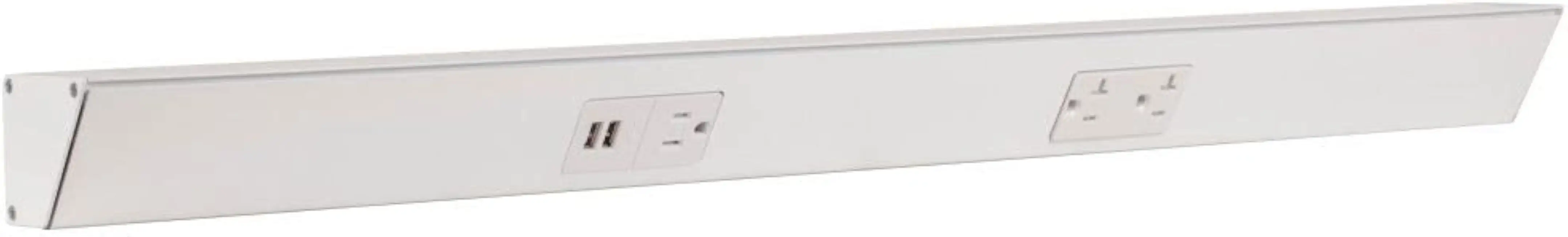 Task Lighting Tamper Resistant Under-Cabinet Angled Power Strip Track ...