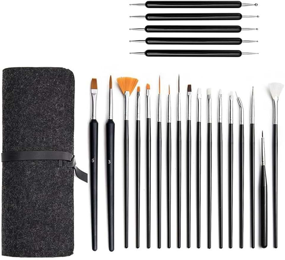 yghlh Mandala Tools 10 Sets Of Clay Stone Plastic Graffiti Nail Brush ...