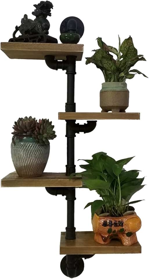 LETREM Floating Shelves, Industrial Retro Wooden Wall Shelf, Wall Decor ...