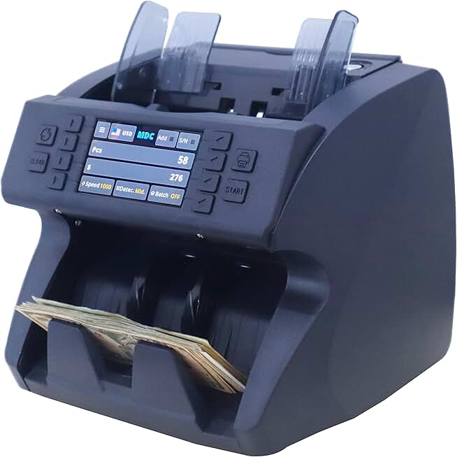 MA-3500 Bank Grade Dollar Bill Counter Mixed Denomination Money Counter ...
