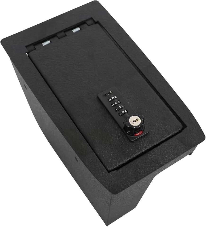 Center Console Safe Vault - KEREN Console Gun Safe Box Compatible with ...