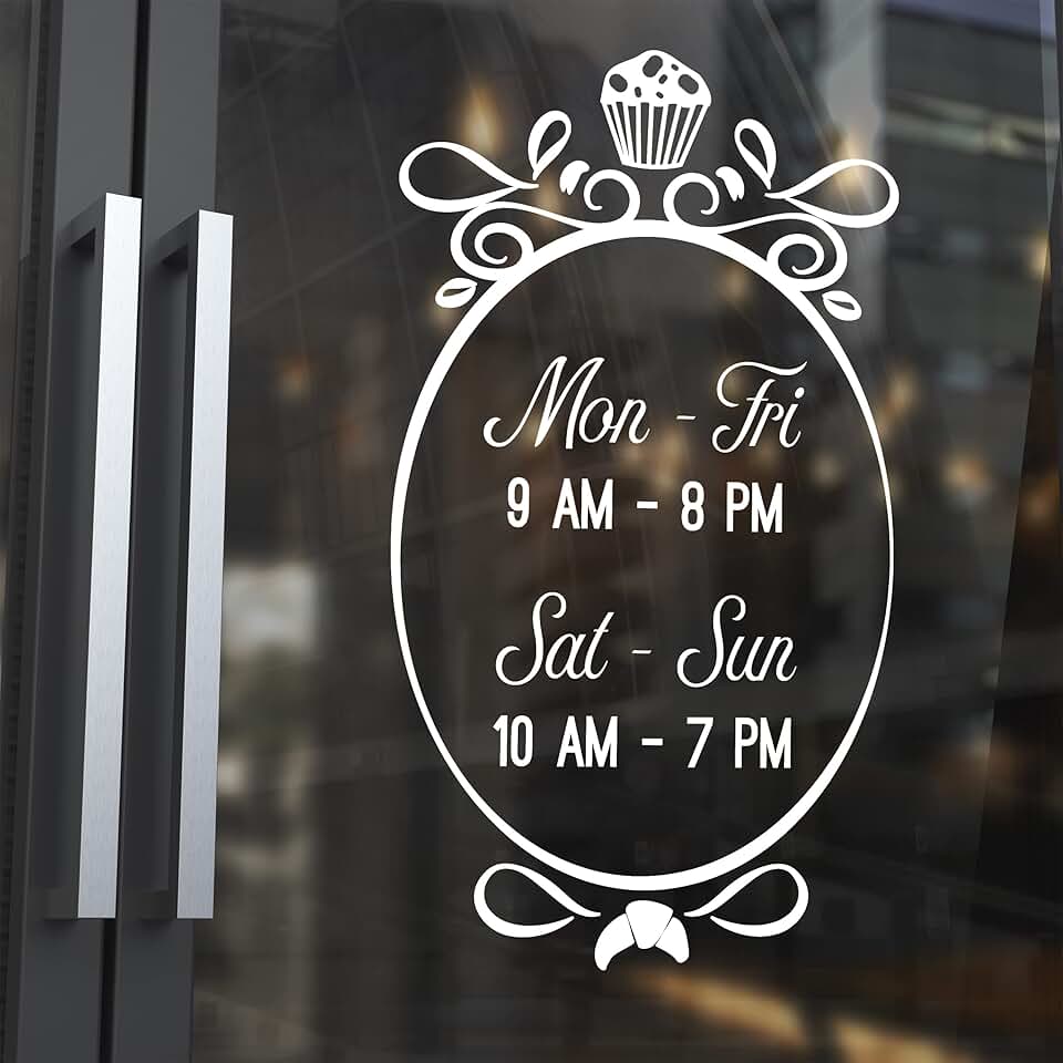 Personalised Stickers for Pastry Shop Windows - Storefront Decal with ...