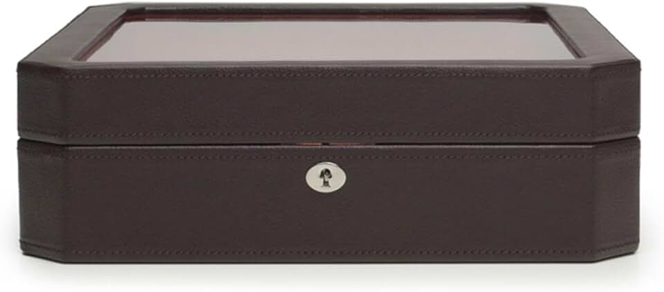 WOLF Windsor 15-Piece Watch Box, Brown/Orange - Features 15 Watch ...