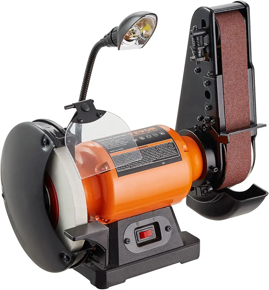 VEVOR 8 Inch Bench Grinder with 2 x28 Inch Belt Sander Combo, Bench ...