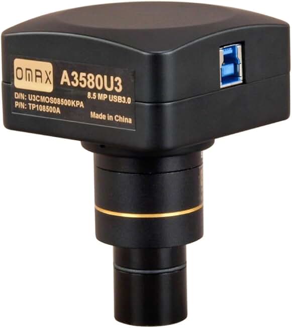 OMAX 8MP USB3.0 Digital Camera for Microscope with 0.01mm Calibration ...