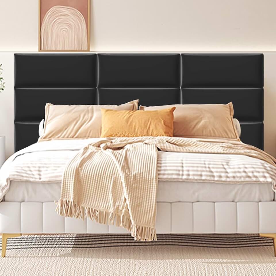 Removable Peel and Stick Upholstered Wall Mounted Headboard, Designer ...