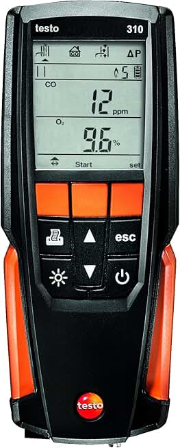 testo 310 I Residential Combustion Analyzer Kit I Flue Gas Detector Set ...